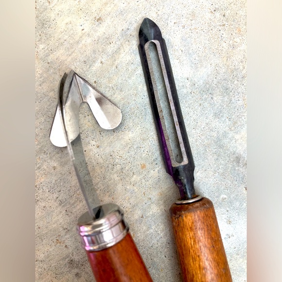 Vintage | Kitchen | 94s Wooden Handle Peeler Citrus Sectioner Vintage ...